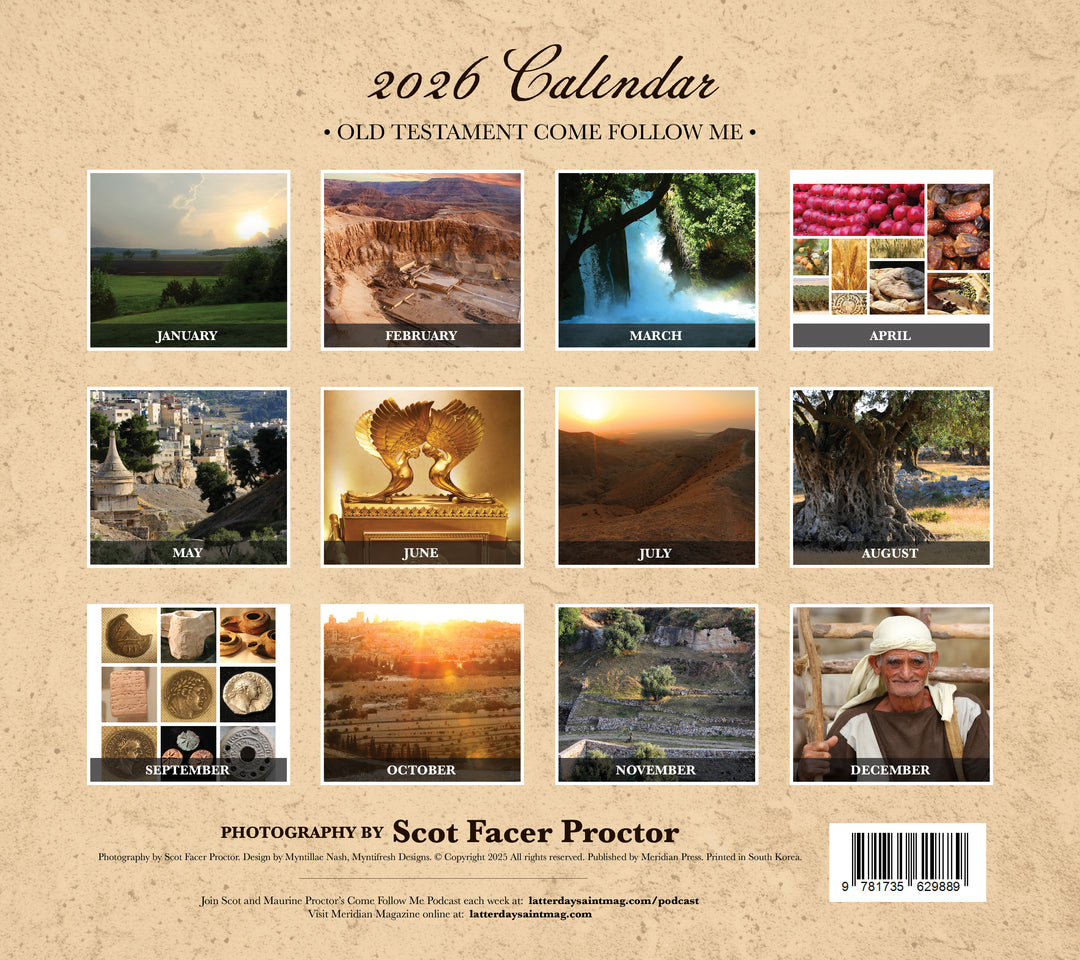 2026 Old Testament Come Follow Me Wall Calendar – The Meridian Shop